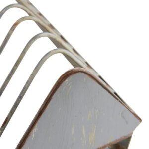 Creative Co-Op Rustic Farmhouse Metal Dish Rack with 18 Slots, Zinc Finish