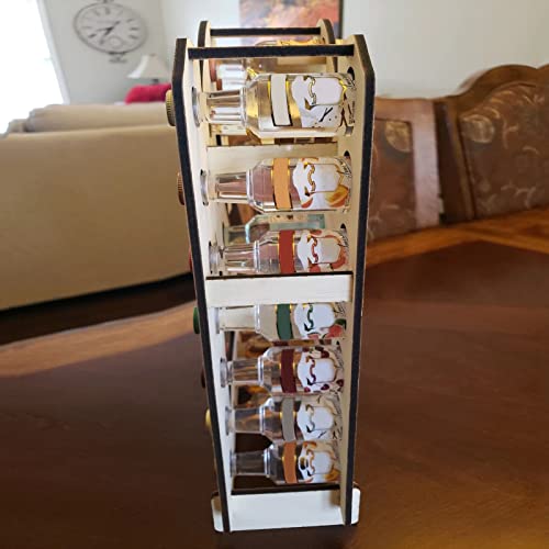 Wine Holder Shelf Mini Liquor Bottle Holder 21st Birthday Mini Liquor Bottle Holder Holds 21 Mini Bottles Birthday Gift for Girl Cat Stands for The Wall (A, One Size)