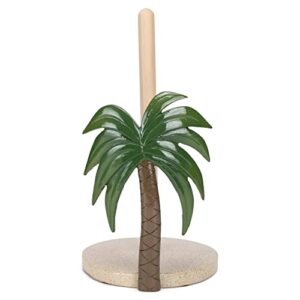 elanze designs palm tree 12 inch resin and wood paper towel holder