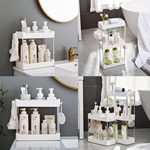 3 Tier Bathroom Organizer Countertop Perfume Makeup Organizer Cosmetics Storage Display Rack Vanity Tray Dresser for Bathroom/Wash Gargle/Kitchen/Desktop/Windowsill (White)