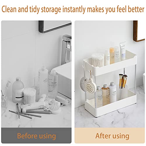 3 Tier Bathroom Organizer Countertop Perfume Makeup Organizer Cosmetics Storage Display Rack Vanity Tray Dresser for Bathroom/Wash Gargle/Kitchen/Desktop/Windowsill (White)