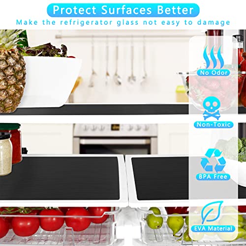 Shelf Liner Drawer Liner Non-Adhesive Cabinet Liners for Tool Box Cupboard Refrigerator Fridge Mat Waterproof Durable Plasitc Pantry Shelf Liner for Kitchen, Black 12 Inches x 6.56 FT