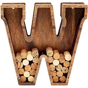 Monogram Letter Wine Cork Holder Décor (11.75 Inches)