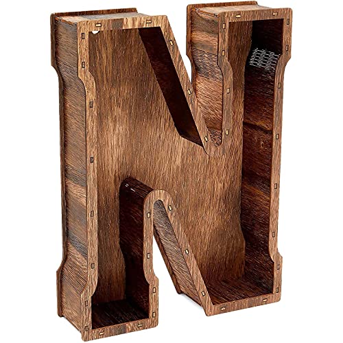 Monogram Letter Wine Cork Holder Décor (11.75 Inches)