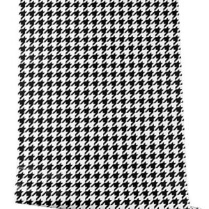 Self Adhesive Vinyl Black and White Shelf Liner Contact Paper Houndstooth Plaid Dresser Drawer Liner Sticker Peel and Stick Wallpaper Removable 17.7x117 Inches