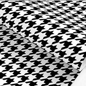 Self Adhesive Vinyl Black and White Shelf Liner Contact Paper Houndstooth Plaid Dresser Drawer Liner Sticker Peel and Stick Wallpaper Removable 17.7x117 Inches