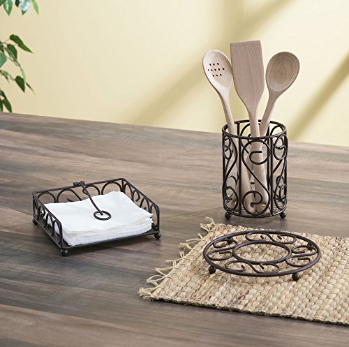 Home Basics Scroll Collection Cutlery Holder