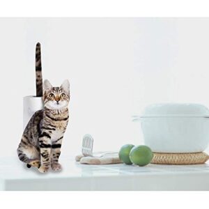 oUUoNNo Funny Cat Paper Towel Holder Standing Cat Toilet Paper Towel Dispenser for Kitchen Table Bathrooms Cat Decorations for Home Tissue Toilet Roll Orgainzer