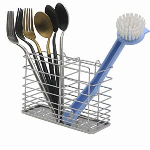 kaileyouxiangongsi Utensil Drying Rack/Chopsticks/Spoon/Fork/Knife Drainer Basket Flatware Storage Drainer,2 Divided Compartments, Sturdy 304 Stainless Steel, Rust Proof