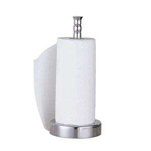 shozon paper towel holder free-standing, kitchen roll holders table countertop stainless steel paper roll holder, silver