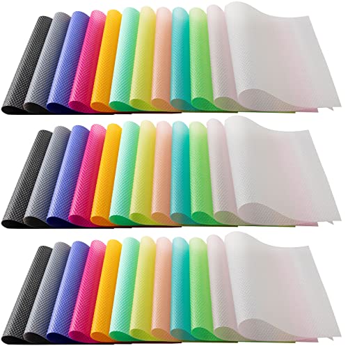 60 Pcs Refrigerator Liners Washable Refrigerator Shelf Liners Waterproof Refrigerator Mats Home Kitchen Gadgets Covers Pads for Drawer Cabinet Freezer Glass Shelf Wire Shelving Cupboard