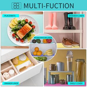 60 Pcs Refrigerator Liners Washable Refrigerator Shelf Liners Waterproof Refrigerator Mats Home Kitchen Gadgets Covers Pads for Drawer Cabinet Freezer Glass Shelf Wire Shelving Cupboard