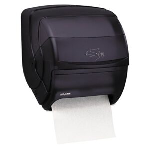 san jamar t850tbk integra lever roll towel dispenser black pearl 11 1/2 x 11 1/4 x 13 1/2 (sjmt850tbk)