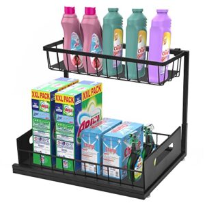 under sink organizers and storage, under sink organizer, under sink kitchen rack, pull-out home organizers, 2-tier slide out sliding shelf under cabinet storage