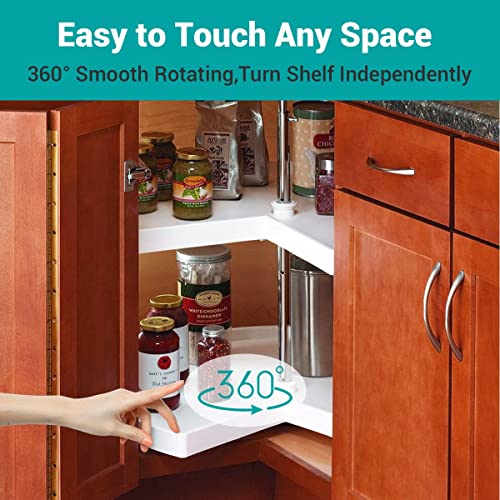 UBACKS 24 Inch Lazy Susan Kitchen Cabinet Organizer, Kidney Shape Lazy Susan Turnable