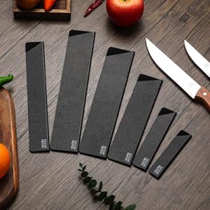 6-piece Universal Knife Guards Set,Knife Edge Guards are ABS Plastic and BPA-Free Felt Lining,More Durable,Non-BPA,Food Safety. The Knife Cover is Chef's Gift First Choice- Knives Not Included