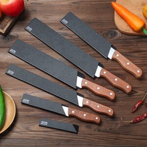 6-piece Universal Knife Guards Set,Knife Edge Guards are ABS Plastic and BPA-Free Felt Lining,More Durable,Non-BPA,Food Safety. The Knife Cover is Chef's Gift First Choice- Knives Not Included