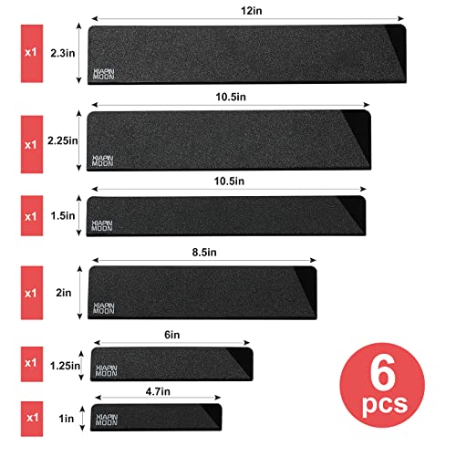 6-piece Universal Knife Guards Set,Knife Edge Guards are ABS Plastic and BPA-Free Felt Lining,More Durable,Non-BPA,Food Safety. The Knife Cover is Chef's Gift First Choice- Knives Not Included