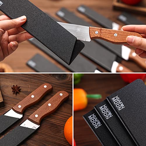 6-piece Universal Knife Guards Set,Knife Edge Guards are ABS Plastic and BPA-Free Felt Lining,More Durable,Non-BPA,Food Safety. The Knife Cover is Chef's Gift First Choice- Knives Not Included