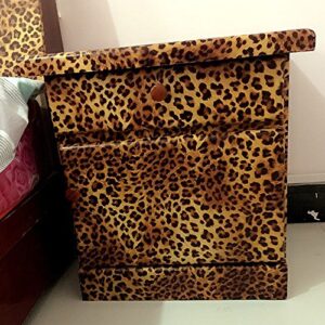 yazi 18in X 33ft Sexy Leopard Print Wallpaper with Self-Adhesive Removable PVC Wall Sticker Shelf Drawer Liner, PVC Mat.(Cover 48 sq.ft)