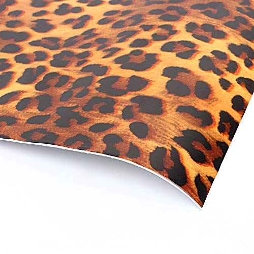 yazi 18in X 33ft Sexy Leopard Print Wallpaper with Self-Adhesive Removable PVC Wall Sticker Shelf Drawer Liner, PVC Mat.(Cover 48 sq.ft)