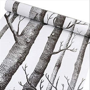 hoyoyo 17.8 x 118 inches self-adhesive shelf liner, self-adhesive shelf liner dresser drawer paper wall sticket home decoration, black tree