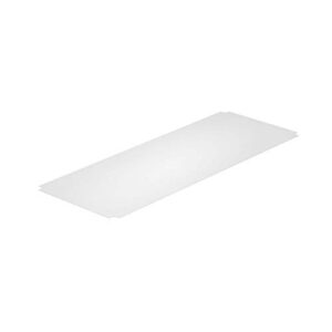 thirteen chefs industrial shelf liners 48 x 18 inch, 5 pack set for wired shelving racks, clear polypropylene