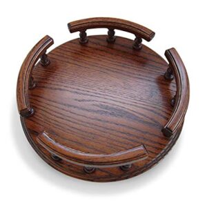 Amish Handcrafted 12" Lazy Susan Turn Table Revolving Solid Wood Oak Table Centerpiece Rotate Condiment Server Swivel (Sorrel)