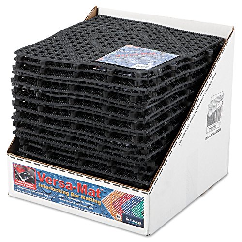 San Jamar Sjmvm5280bk Versa-Mat Bar Matting, 12W X 12D X 1/4H, Black 24/Carton