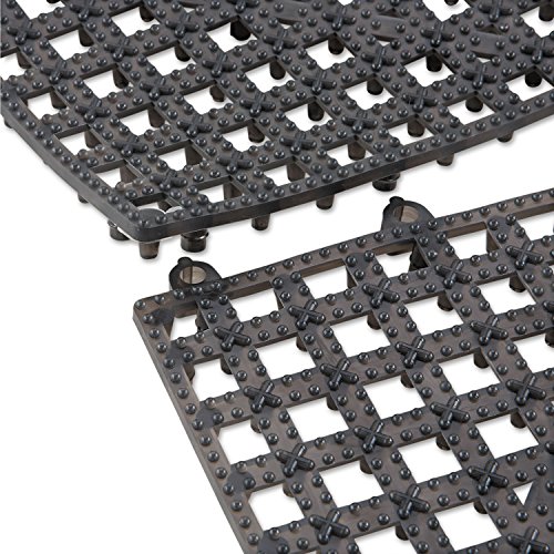 San Jamar Sjmvm5280bk Versa-Mat Bar Matting, 12W X 12D X 1/4H, Black 24/Carton