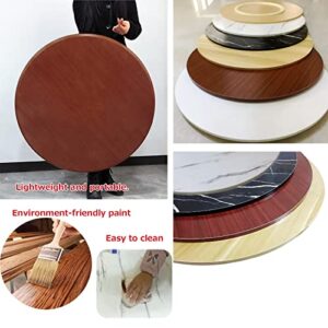 20in-38in Large Wooden Turntable Lazy Susan For Dining Table, Wooden Round Rotating Tray, 360° Swivel Lazy Susan For Home Kitchen Hotel Restaurant Serving Plate, Rotate By Hand (Color : Red-brown, S