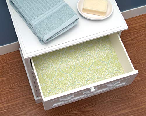 Con-Tact Brand Creative Covering, 20F-C9AW62-06, Adhesive Vinyl Shelf Liner and Drawer Liner, Marcel, 18" x 20'