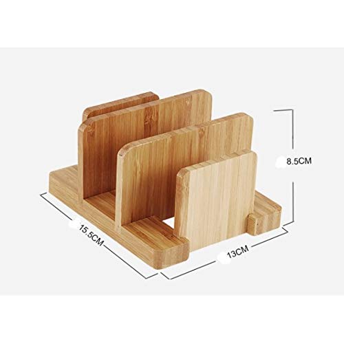 SPNEC Wooden Bamboo Cutting Board Storage Rack Pot Lids Holder Organizer Shelf Kitchen Decor