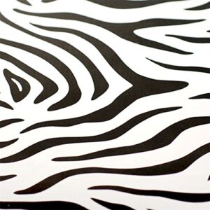 Self Adhesive Vinyl Zebra Stripes Contact Paper Decorative Shelf Liner for Cabinets Drawer Dresser Arts and Crafts Decor 17.7x78.7 Inches