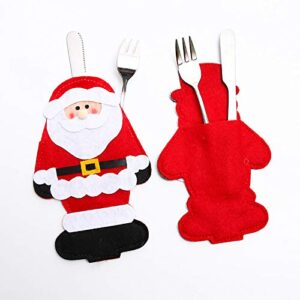 Weimay 1PCS Christmas Santa Holders Tableware Holders Santa Claus Flatware Holder Christmas Socks Decorations Dinner Table Decorations Party Supplies