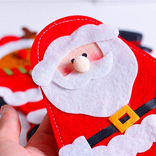 Weimay 1PCS Christmas Santa Holders Tableware Holders Santa Claus Flatware Holder Christmas Socks Decorations Dinner Table Decorations Party Supplies