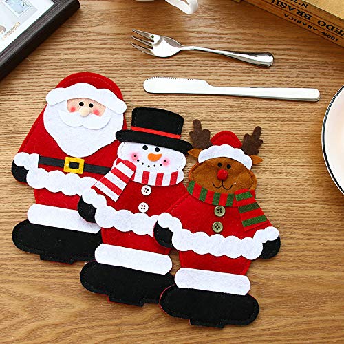 Weimay 1PCS Christmas Santa Holders Tableware Holders Santa Claus Flatware Holder Christmas Socks Decorations Dinner Table Decorations Party Supplies