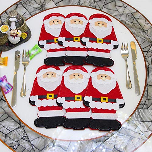 Weimay 1PCS Christmas Santa Holders Tableware Holders Santa Claus Flatware Holder Christmas Socks Decorations Dinner Table Decorations Party Supplies