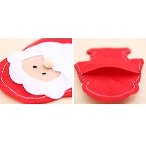 Weimay 1PCS Christmas Santa Holders Tableware Holders Santa Claus Flatware Holder Christmas Socks Decorations Dinner Table Decorations Party Supplies