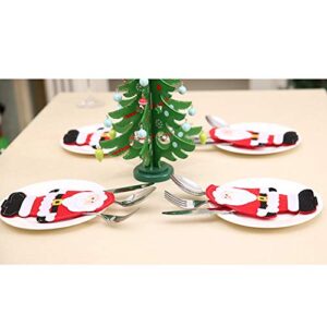 Weimay 1PCS Christmas Santa Holders Tableware Holders Santa Claus Flatware Holder Christmas Socks Decorations Dinner Table Decorations Party Supplies