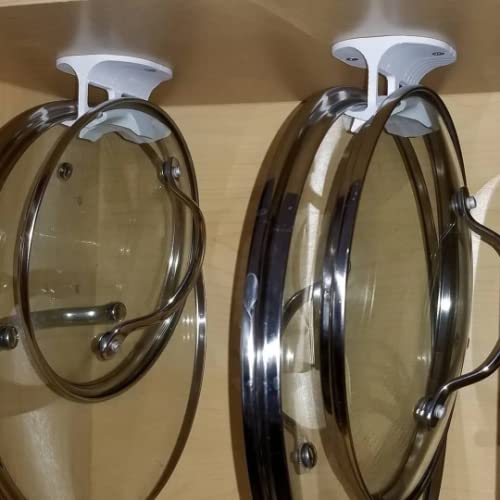 Pots and Pans Hanging Lid Holder White- 3D Printed (White)