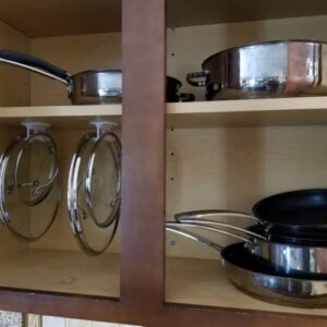 Pots and Pans Hanging Lid Holder White- 3D Printed (White)