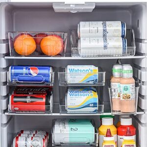 ZOAJU 2-Layer Soda Can Organizer for Refrigerator Can Dispenser Pantry Storage Rack for Freezer Countertops Cabinets Pantry, Automatic Dispensing