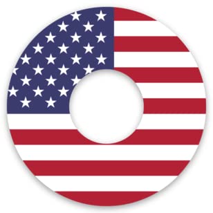 Plate Snacks- American Flag Rack Magnets (2 Pairs) for Squat Stand/Power Rack Gym-5/8 Hardware Hole