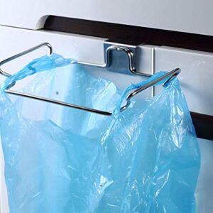 Duyppy Hanging Garbage Bags Storage Organizer Rack Stainless Steel Trash Bag Holder Towel Gloves Hanger (Stainless Steel)