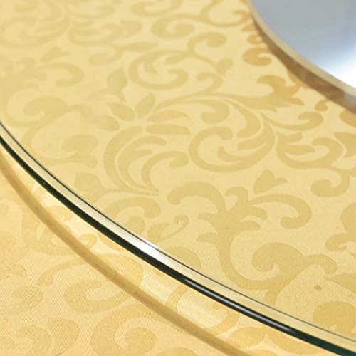 60-100cm Glass Serving Lazy Susan, Rotating 360° Smooth Glass Turntable Round Rotating Tray for Dining Table Aluminum Alloy Bearing