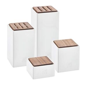 zwilling ceramic kitchen storage, set of 4, white