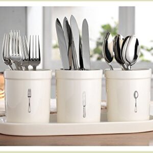 4PC Utensil Cutlery Caddy Holder Crocks