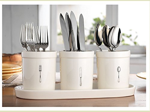 4PC Utensil Cutlery Caddy Holder Crocks