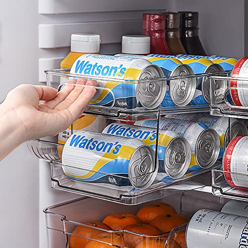 OnDisplay FIFO Refrigerator Soda/Beer Can Organizer - Stores 12 Cans in Fridge w/Auto Feed